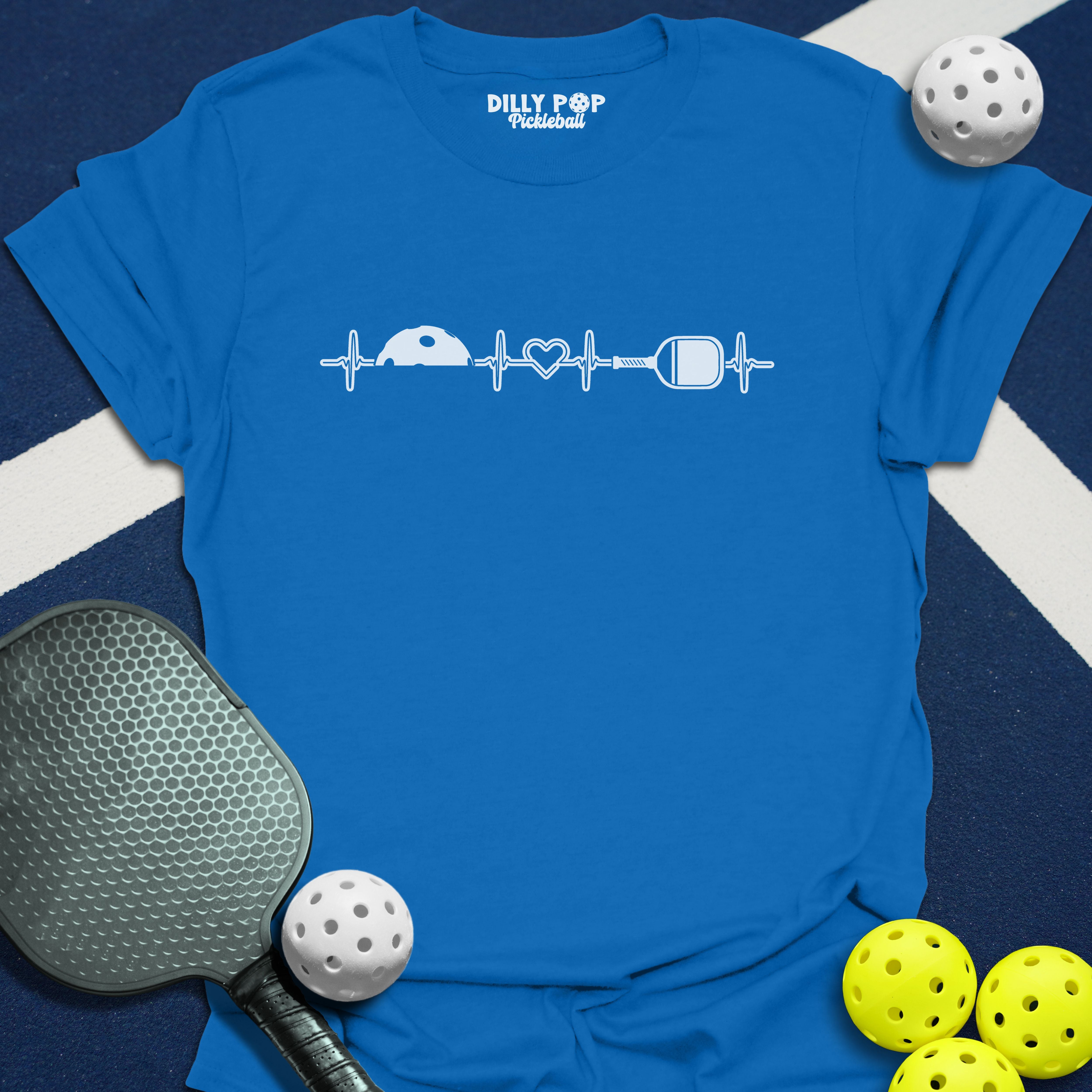 Pickleball Heartbeat T-Shirt – DillyPop Pickleball